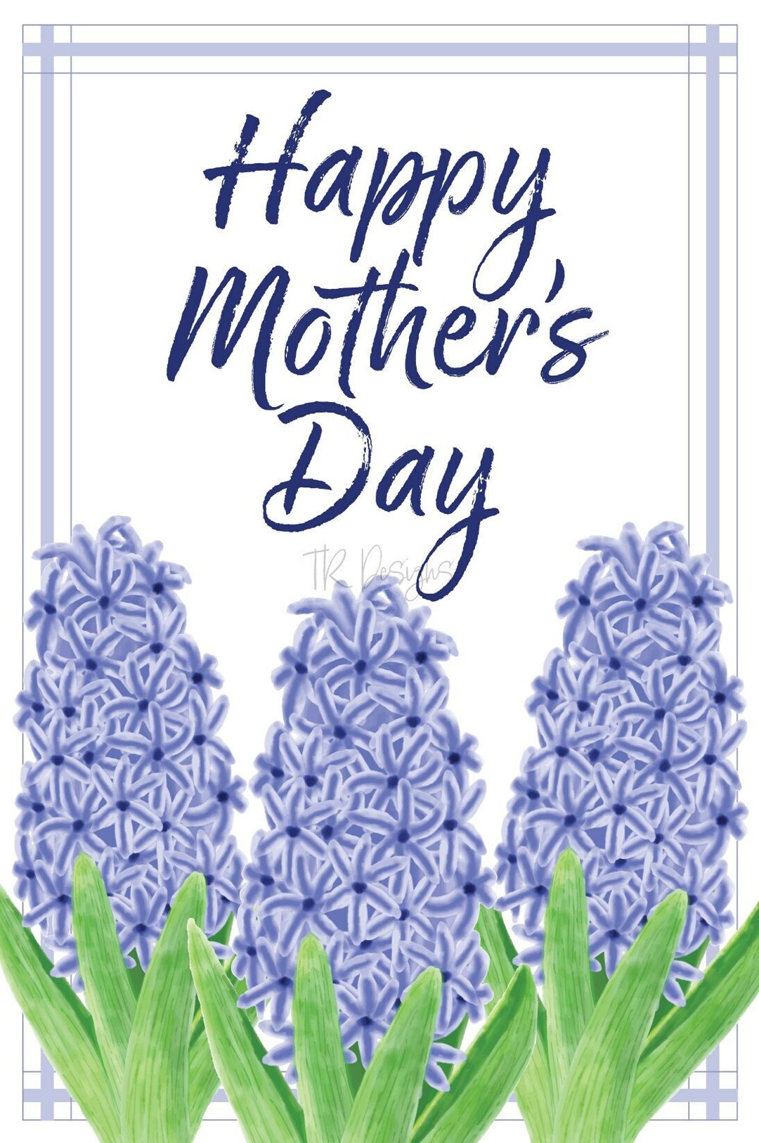 Watercolor Hyacinth Mother's Day Card - Etsy