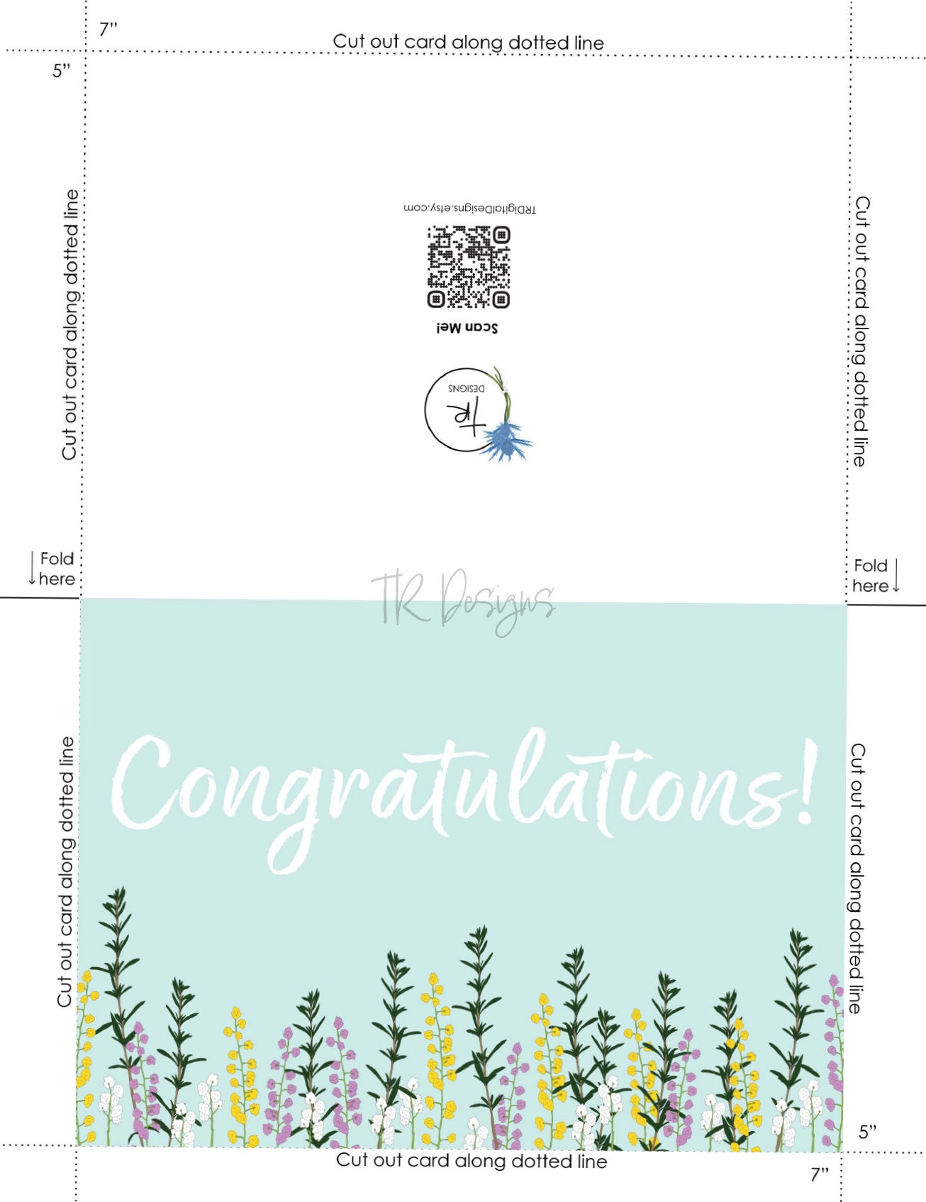 Congratulations Botanical Card - Etsy