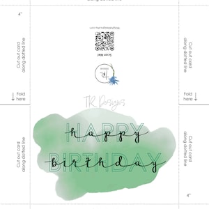 Watercolor Birthday Card - Etsy