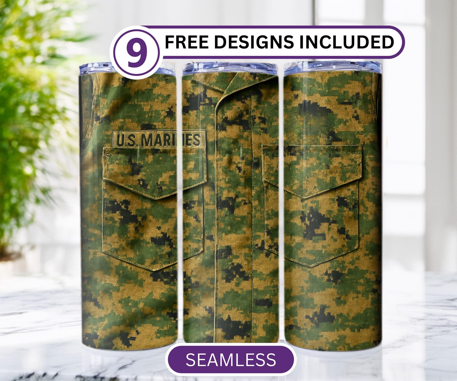 Marines Camo PNG Patriotic Seamless Tumbler Wrap Marine PNG Tumbler ...