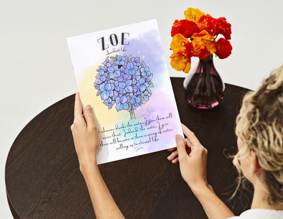 ZOE – Abundant Life | Christian Scripture Art Print, Christian ...