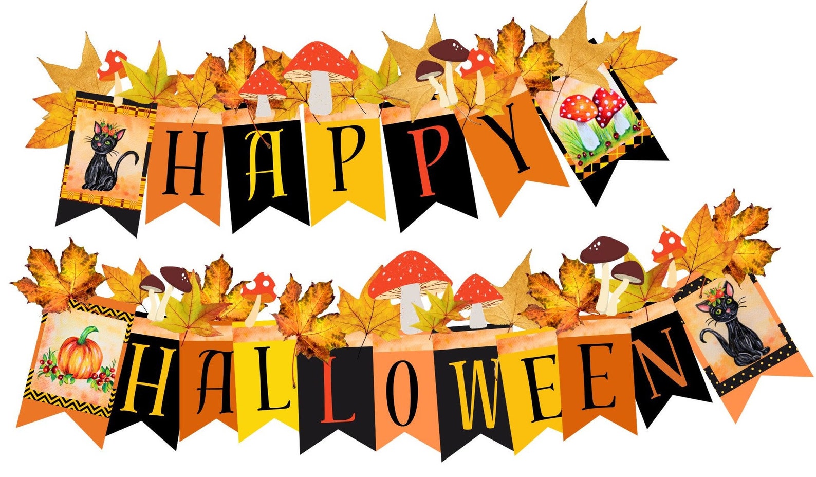 Printable Halloween Banner - Etsy