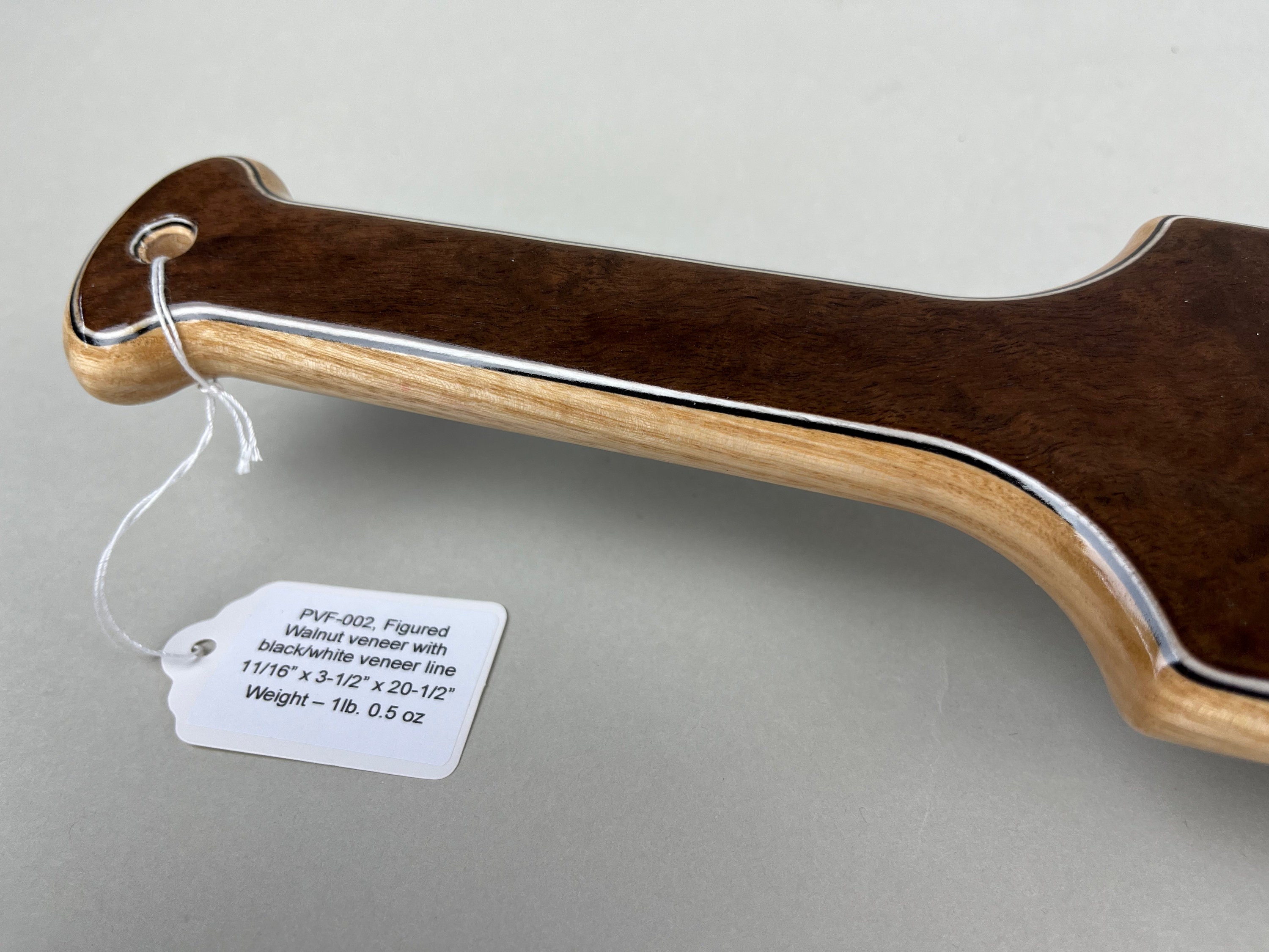 Spanking Paddle Principal's Paddle, Figured Walnut Veneer With Black ...