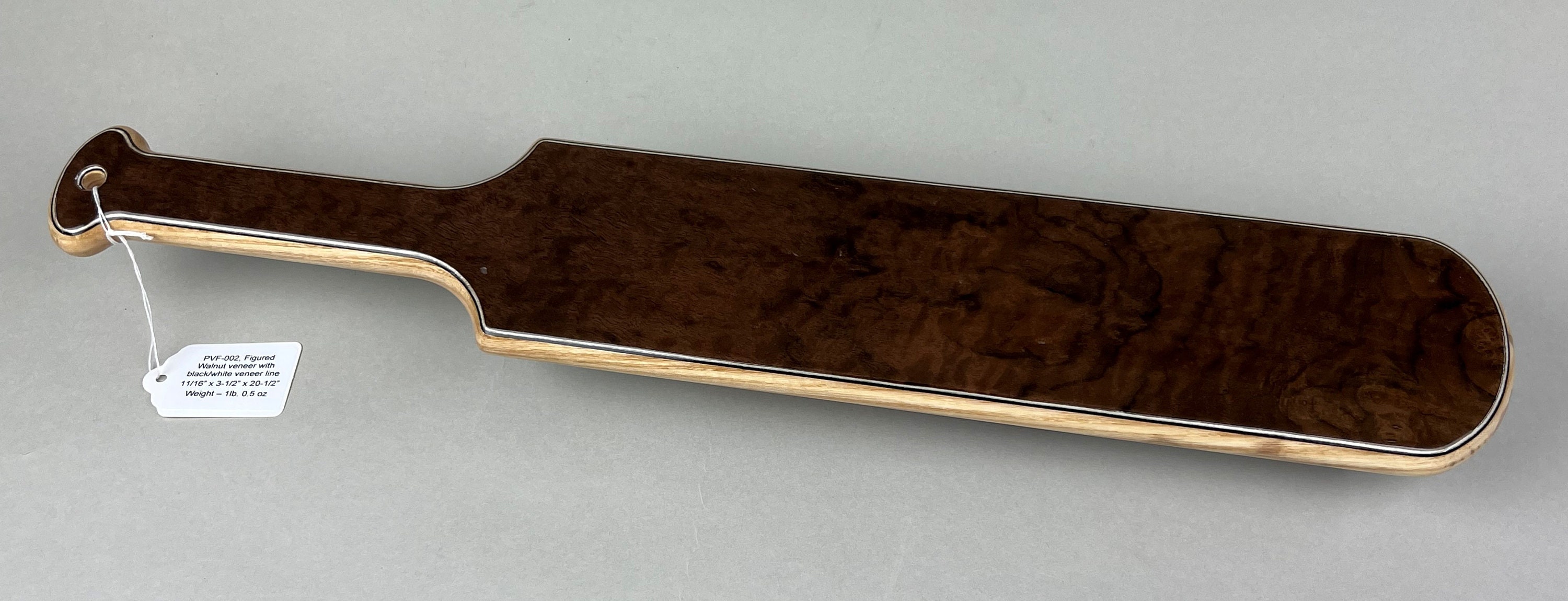 Spanking Paddle Principal's Paddle, Figured Walnut Veneer With Black ...