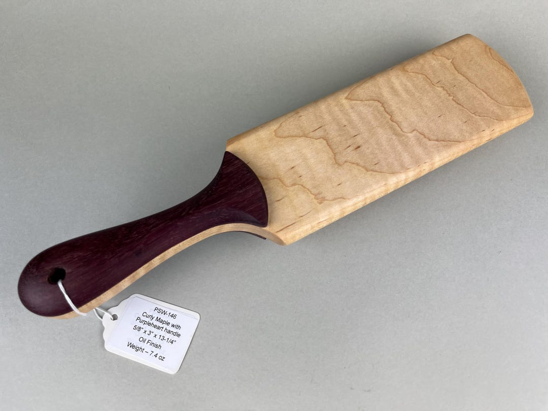 Curly Maple and Purpleheart Principal's Style Spanking Paddle, Wooden ...