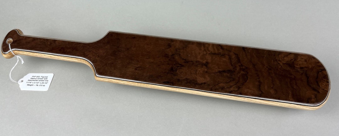 Spanking Paddle Principal's Paddle, Figured Walnut Veneer With Black ...