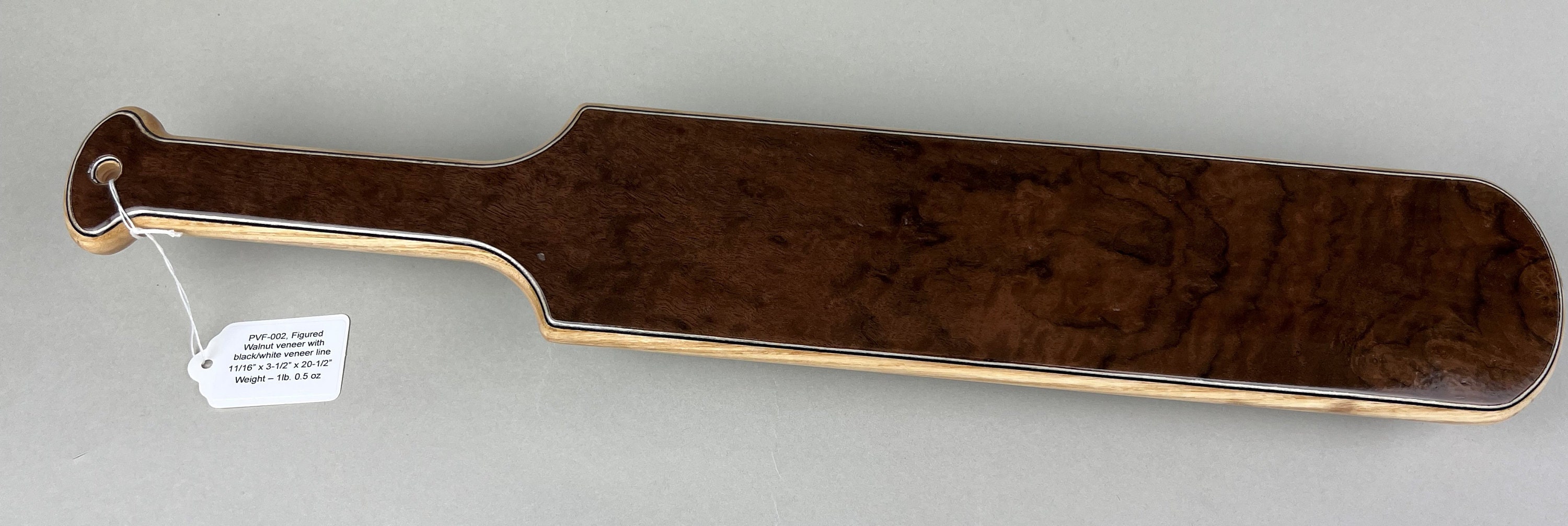 Spanking Paddle Principal's Paddle, Figured Walnut Veneer With Black ...