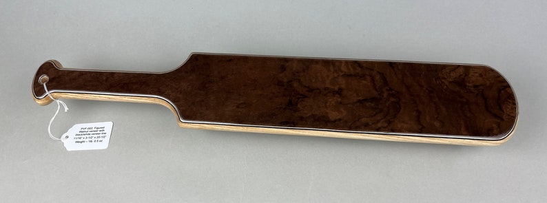 Spanking Paddle Principal's Paddle, Figured Walnut Veneer With Black ...