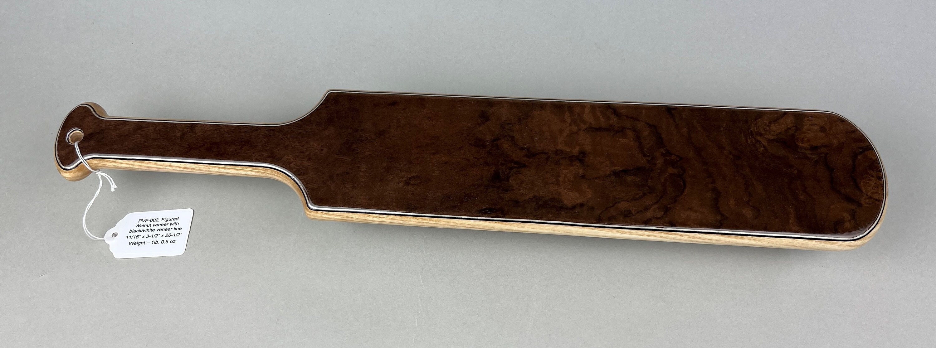 Spanking Paddle Principal's Paddle, Figured Walnut Veneer With Black ...
