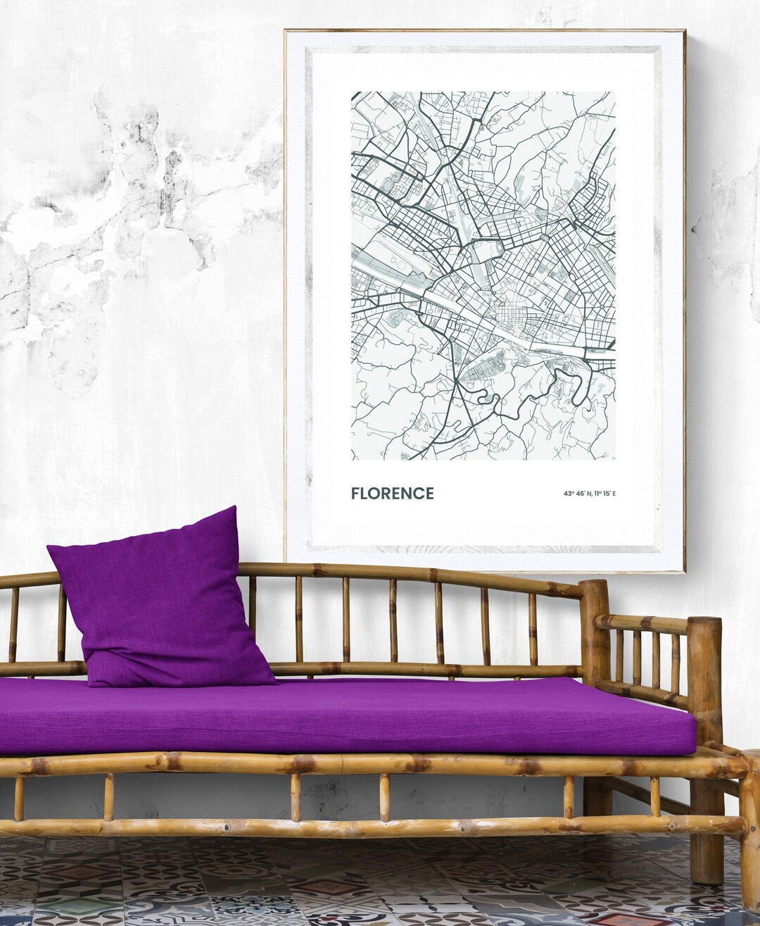 Florence City Map, Custom Map, Custom Map Poster, Florence City, Any ...
