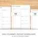 Printable Daily Sheet Plan Simple Functional Personal Daily 24 Hour ...