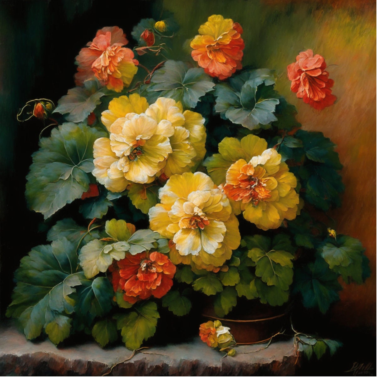 Digital Download | Begonia Flowers - Etsy