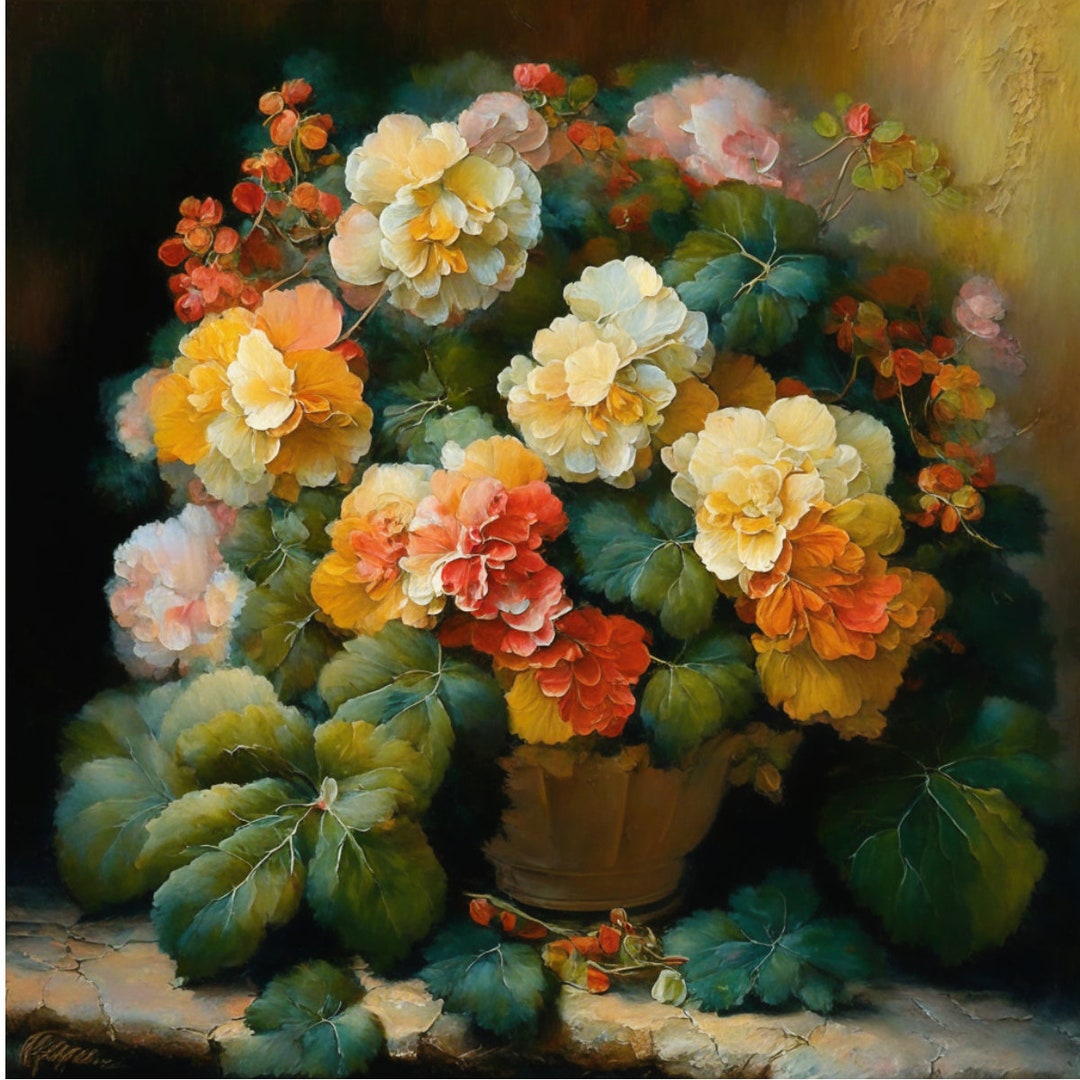 Digital Download | Begonia Flowers - Etsy