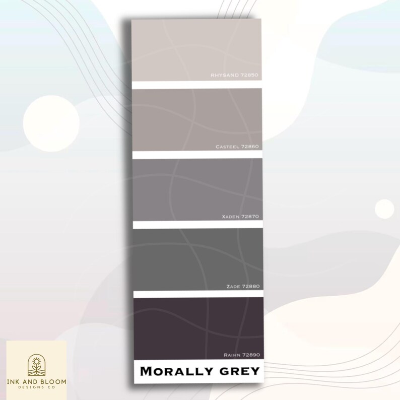 Morally Grey Bookmark, Fantasy Character Palette (PNG Digital Download ...