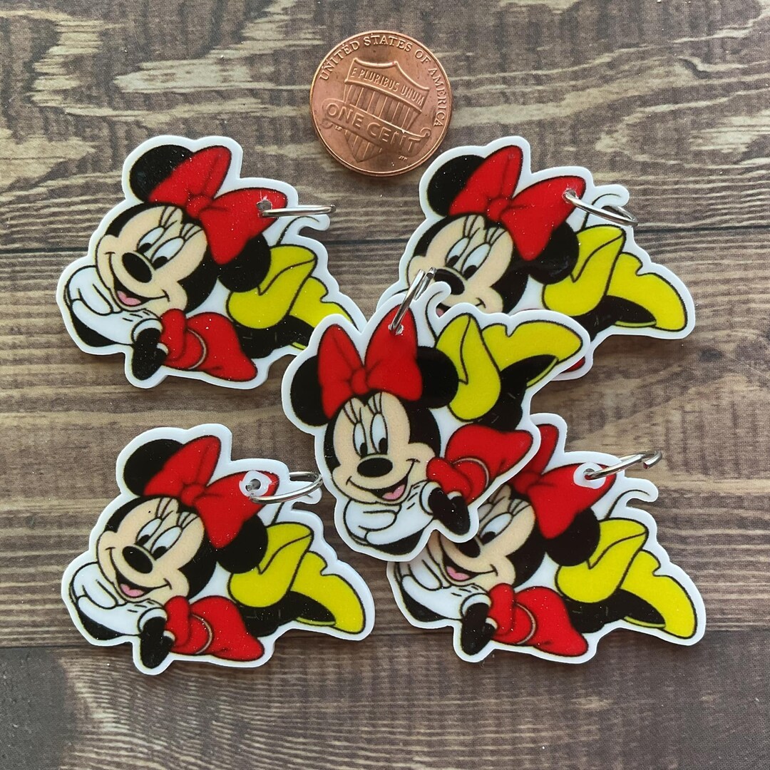 5 Cute Laying Down Minnie Mouse Bow Planar Flatback - Etsy