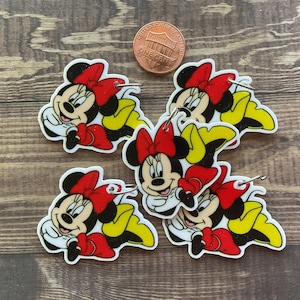 5 Cute Laying Down Minnie Mouse Bow Planar Flatback - Etsy