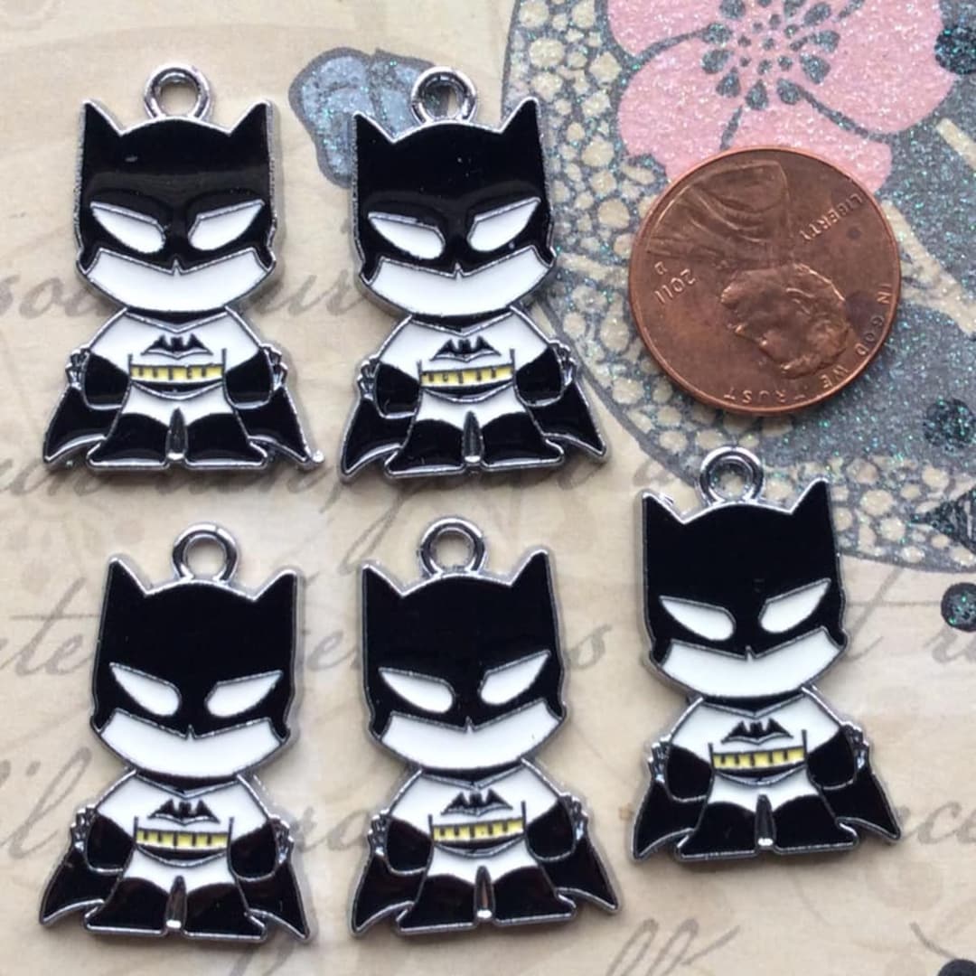5 DC Comics Batman Enamel Metal Charms/batman Charms/dc Comics - Etsy