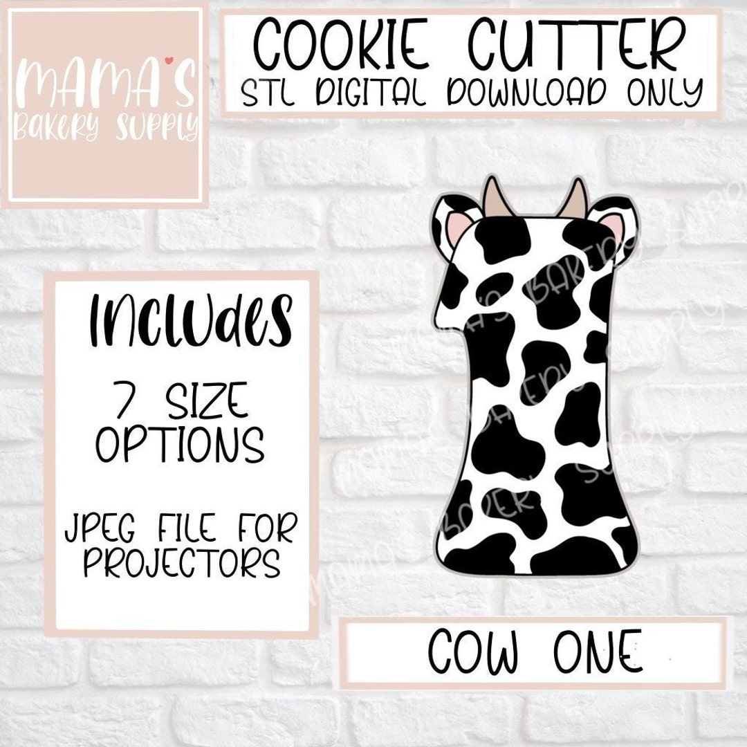 Cow One Cookie Cutter STL File Digital Download - Etsy