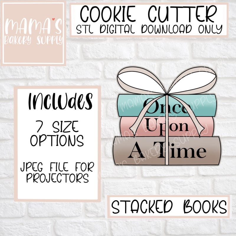 Stack of Books Stamp - Etsy