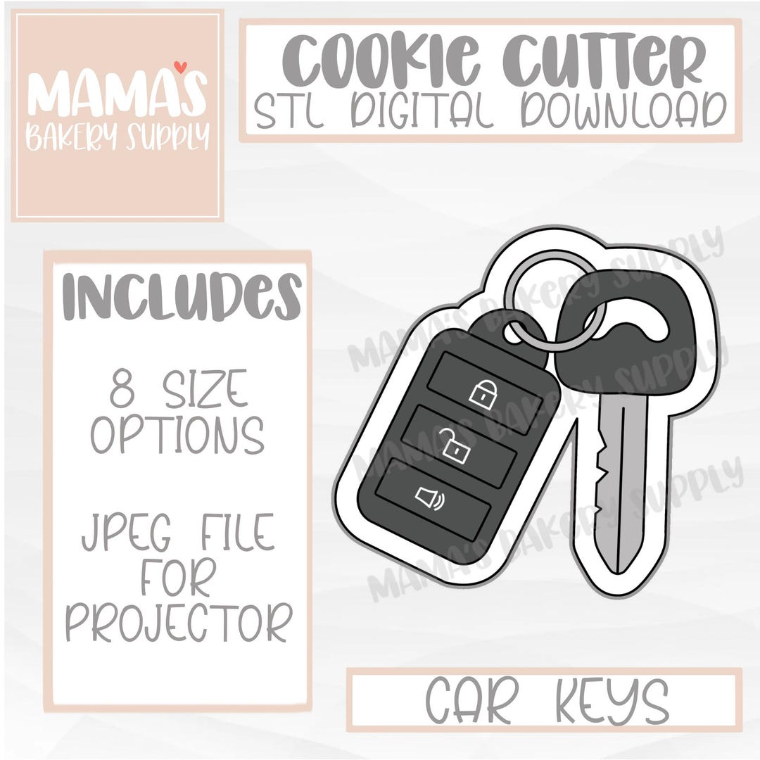 Car Keys Cookie Cutter STL File Digital Download - Etsy
