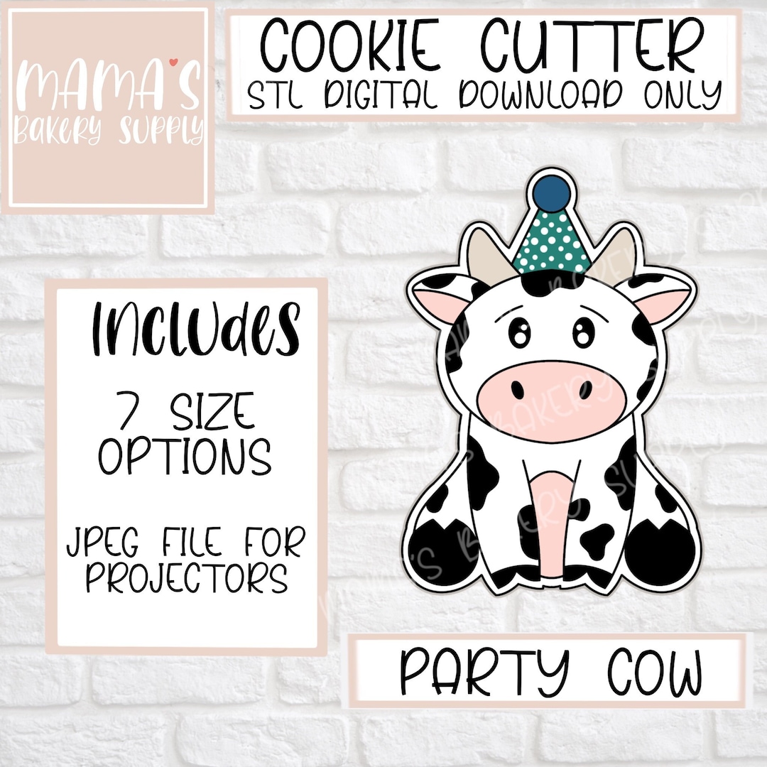 Party Cow Farm Cookie Cutter STL File Digital Download - Etsy