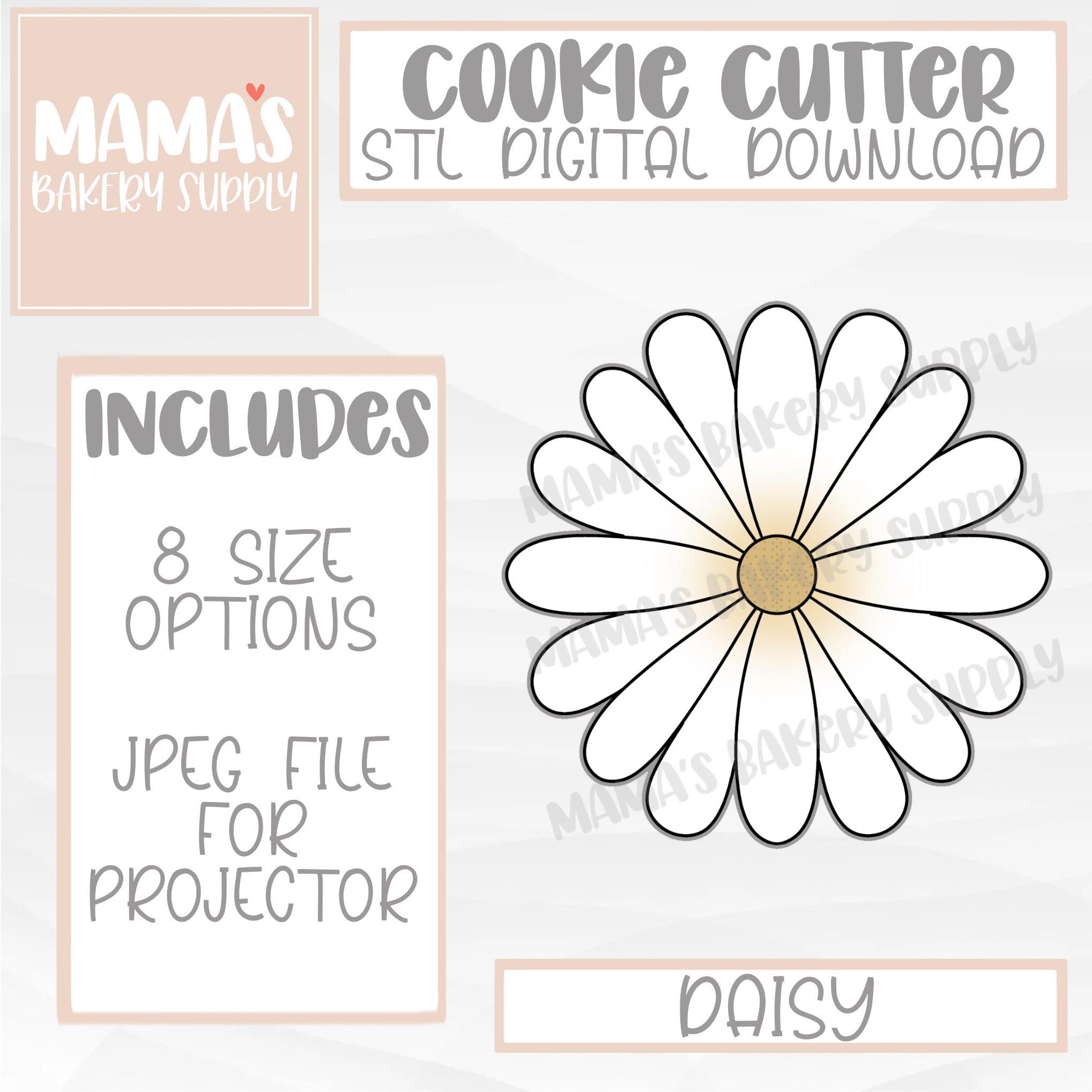 Daisy Flower Cookie Cutter STL File Digital Download - Etsy