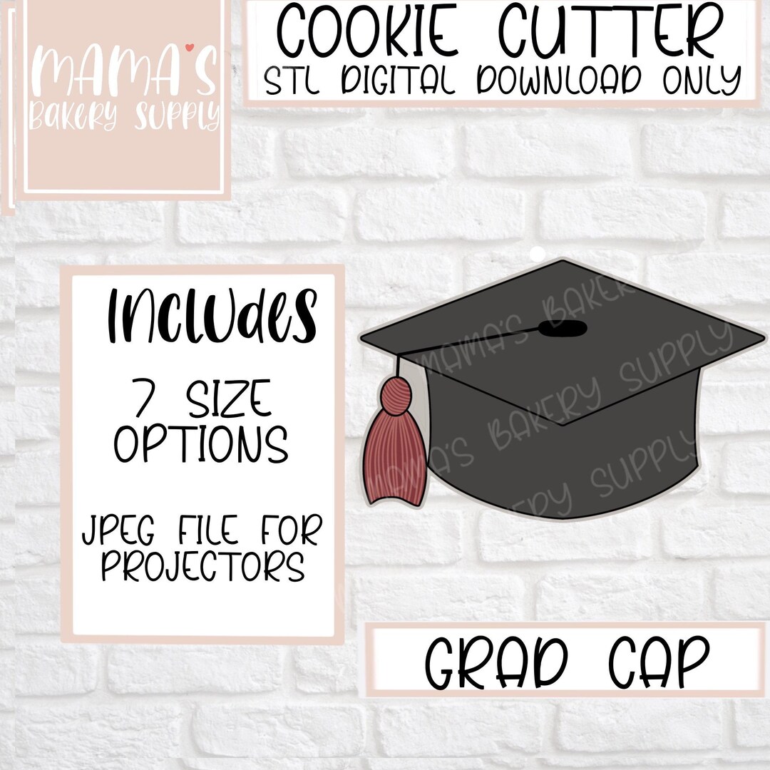 Graduation Cap Cookie Cutter STL File Digital Download - Etsy