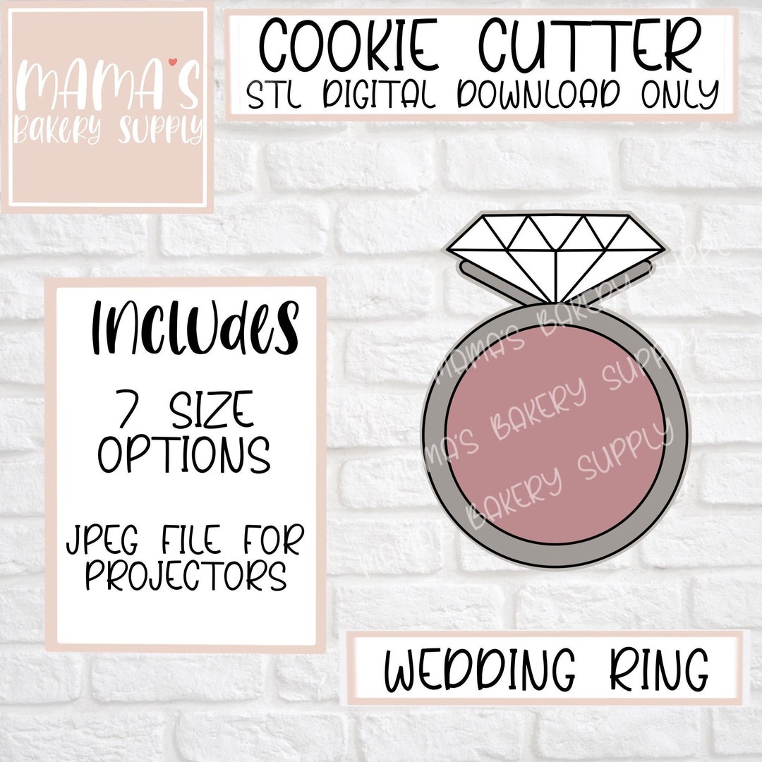 Wedding Ring Cookie Cutter STL File Digital Download - Etsy