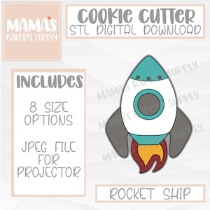 Rocket Ship Cookie Cutter STL File Digital Download - Etsy