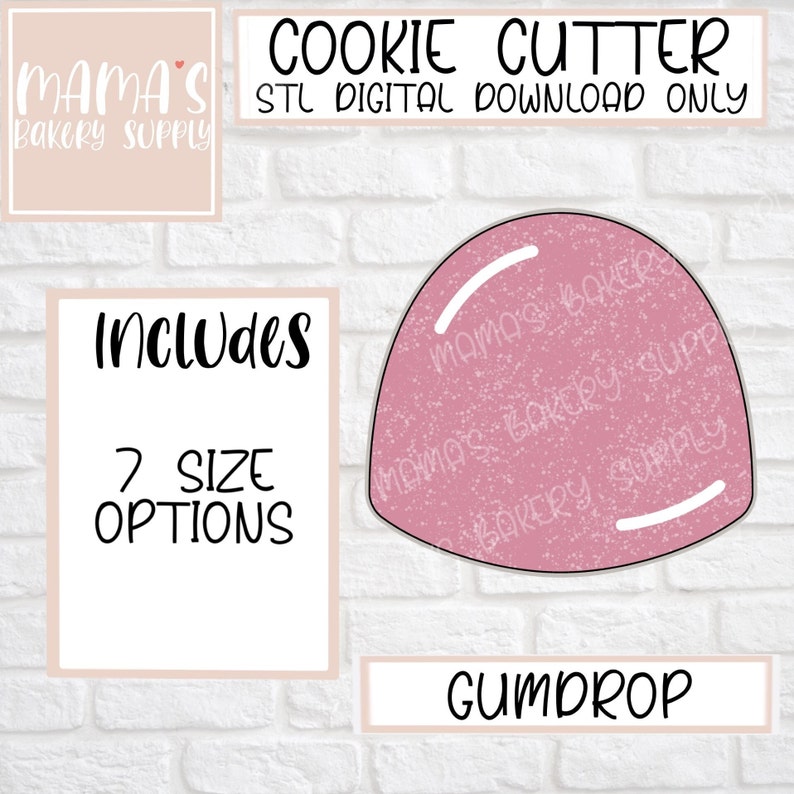 Gumdrop Cookie Cutter STL File Digital Download - Etsy