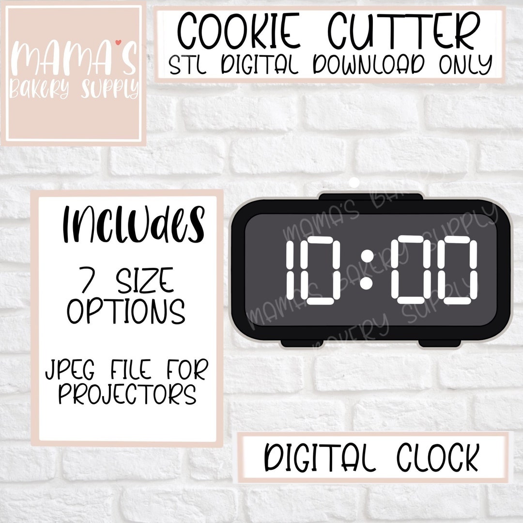 Digital Clock Cookie Cutter STL File Digitial Download - Etsy