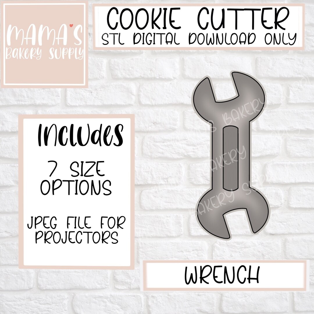 Wrench Cookie Cutter STL File Digital Download - Etsy