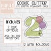 Number 2 With Balloons Cookie Cutter - Etsy