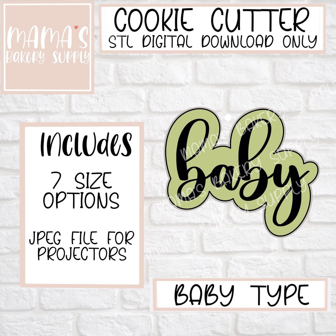 Baby Type Cookie Cutter STL File Digital Download - Etsy