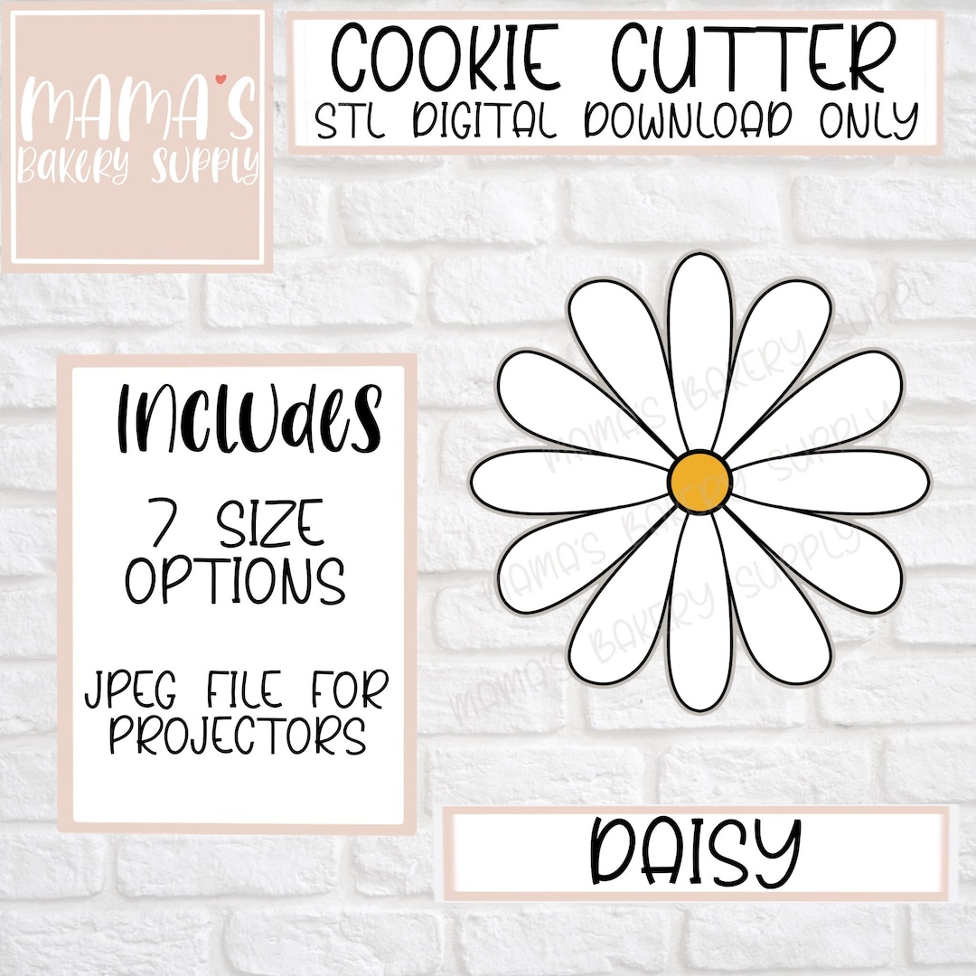 Daisy Flower Cookie Cutter STL File Digital Download - Etsy
