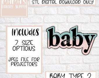 Baby Text Cookie Cutter - Etsy