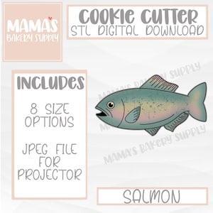 Salmon Fish Cookie Cutter STL File Digital Download - Etsy