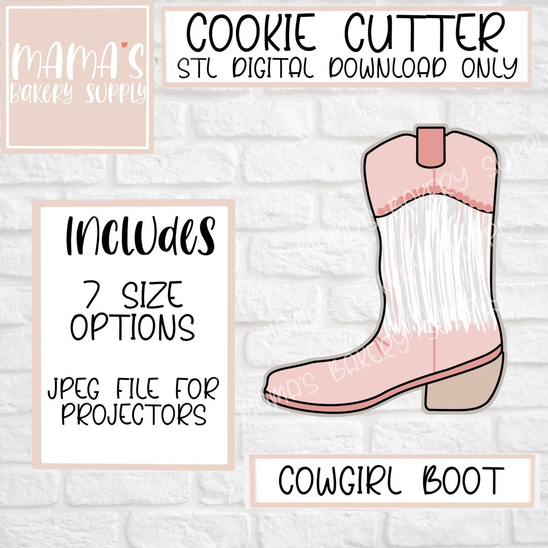 Cowboy/ Cowgirl Boots Cookie Cutter STL File Digital Download - Etsy