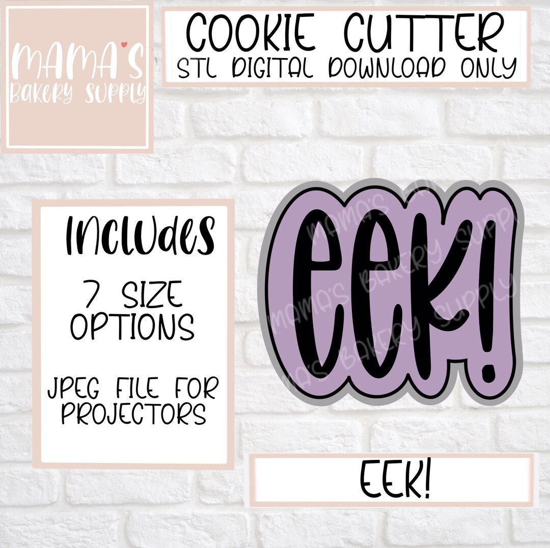Eek Halloween Cookie Cutter STL File Digital Download - Etsy