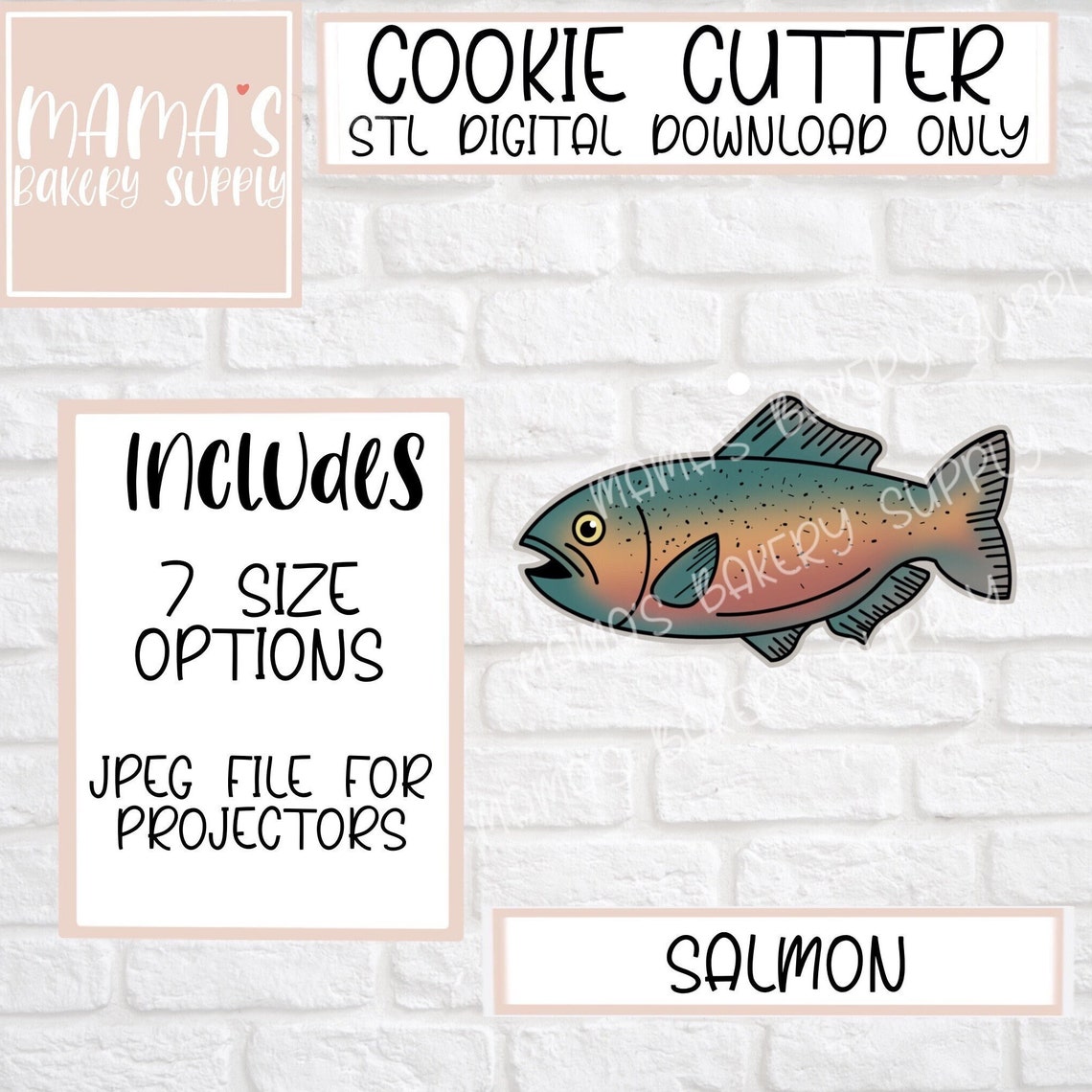 Salmon Fish Cookie Cutter STL File Digital Download - Etsy