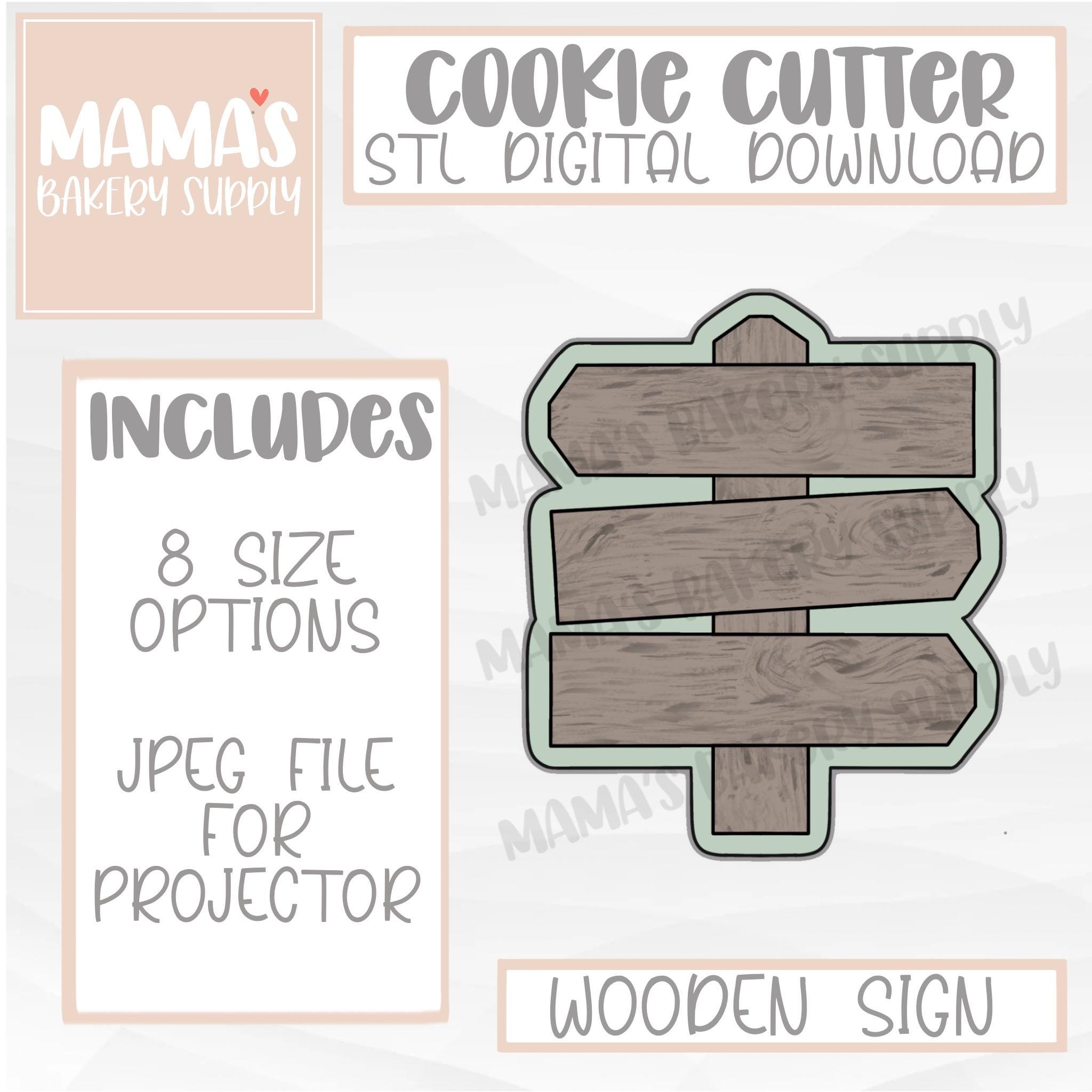 Wooden Sign Cookie Cutter STL File Digital Download - Etsy