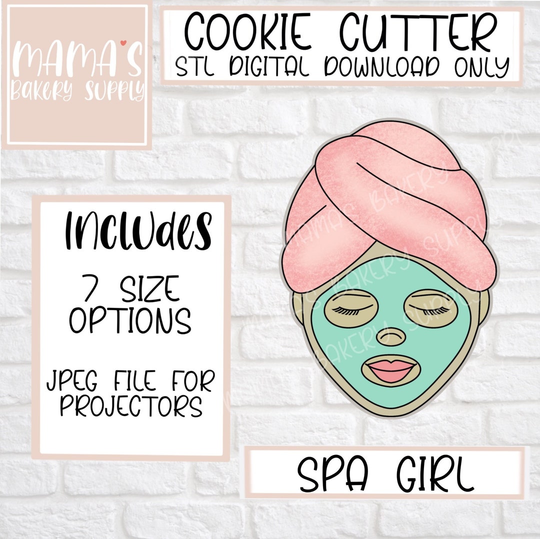 Spa Girl With Mask Cookie Cutter STL File Digital Download - Etsy