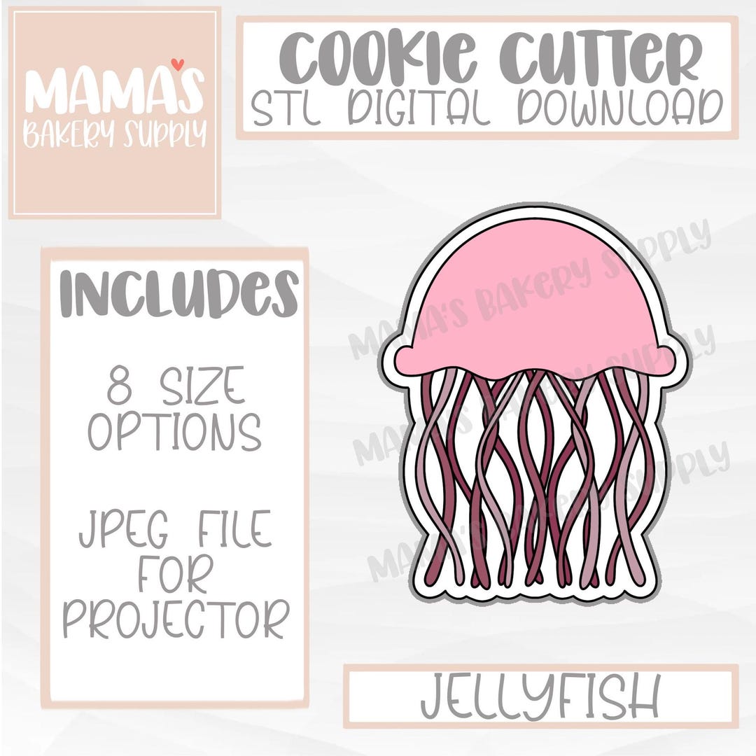 Jellyfish Cookie Cutter STL File Digital Download - Etsy