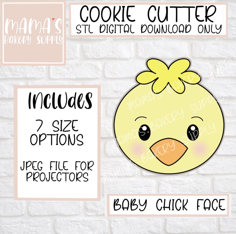 Baby Chick Face Cookie Cutter STL File Digital Download - Etsy