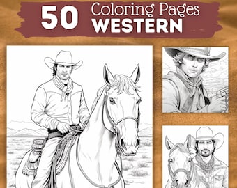 cute western coloring pages printable