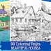 50 Beautiful Houses Coloring Pages Cute Printable Coloring Book ...