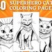 40 Cat Superheroes Coloring Pages | Printable Coloring Book | Coloring ...