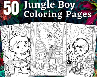 Jungle Safari Printable Coloring Pages for Preschool Kids - Etsy