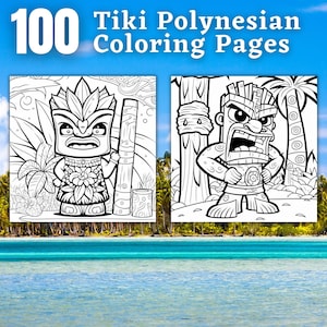 tiki masks coloring pages online