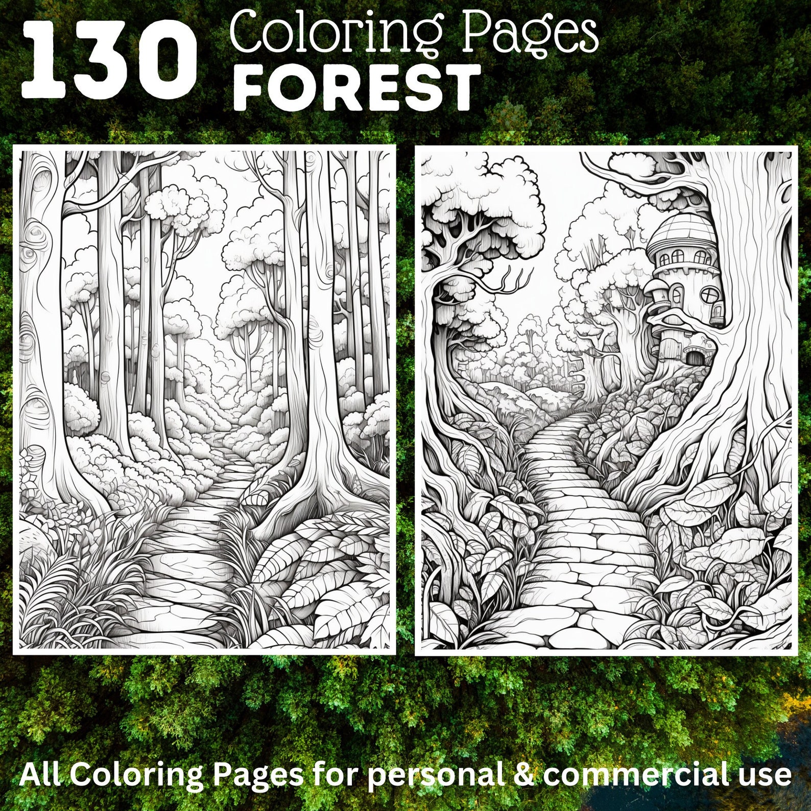 130 Forest Coloring Pages | Printable Coloring Book | Coloring Pages ...